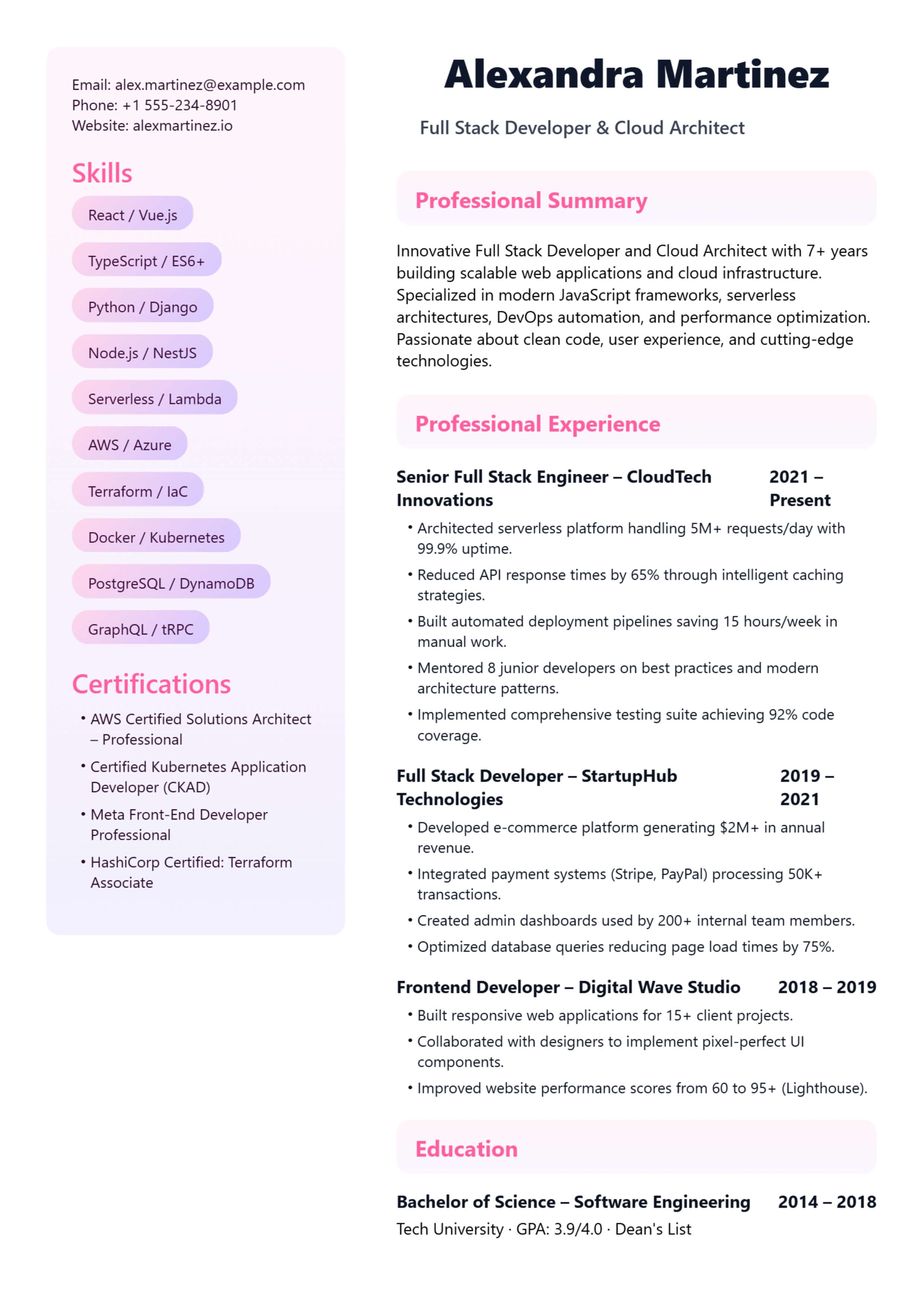 Smart AllinoneResume - Create Professional Resumes Online Free | ATS ...